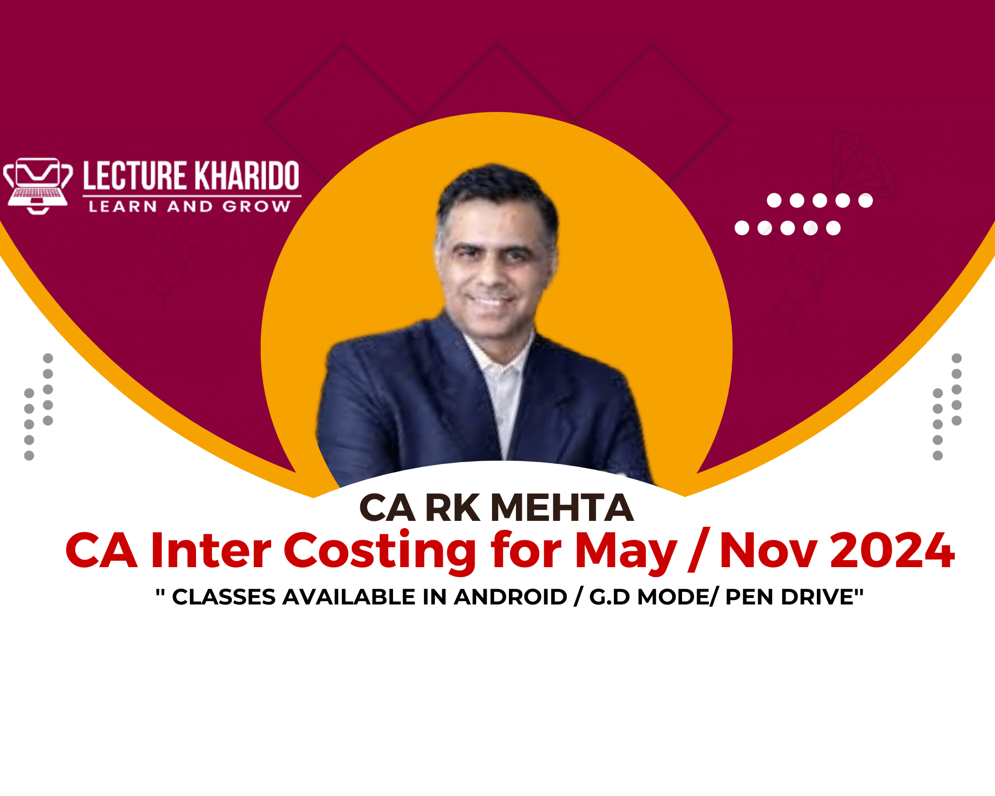 CA Inter Costing CA R K Mehta Regular Batch for May/ Nov 2024